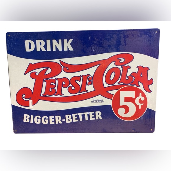 Pepsi | Wall Decor | New Pepsi Cola Retro Vintage Style Tin Metal Sign ...